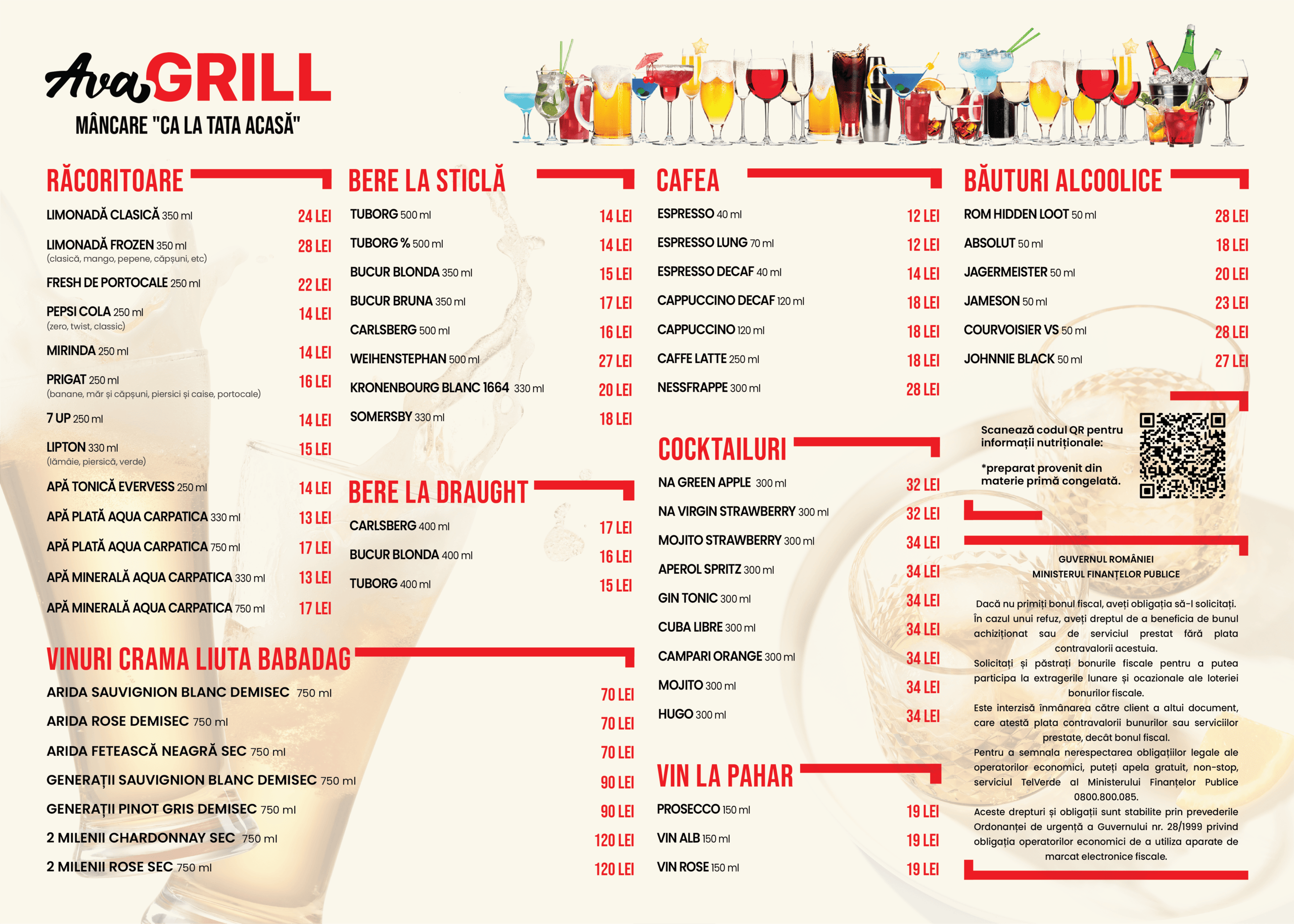 Meniu AVA Grill – AVA Grill